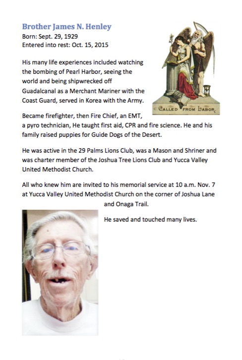 Masonic Life Network » Blog Archive » Brother James N. Henley